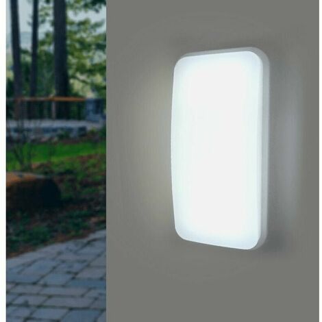 20W Rectangular LED Wall Light IP65 - Cold White 6000K - 8000K