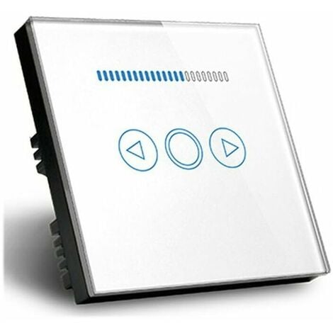 500W LED Touch Dimmer Switch Crystal Panel LED Light Switch White