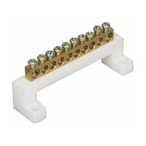 10 Holes Terminal Block, Brass Electrical Wiring Terminal Block, Screw ...