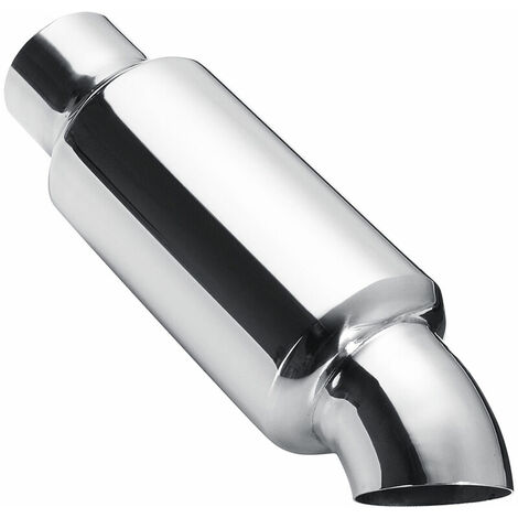 2'' Inlet Exhaust Pipe Tip Muffler Silencer Resonator Stainless Steel ...
