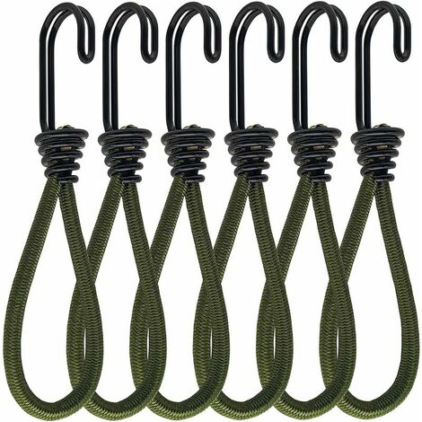 Pieces Rubber Bungees with Hook, Hook for Bungee or Bungee Cord, Rubber ...