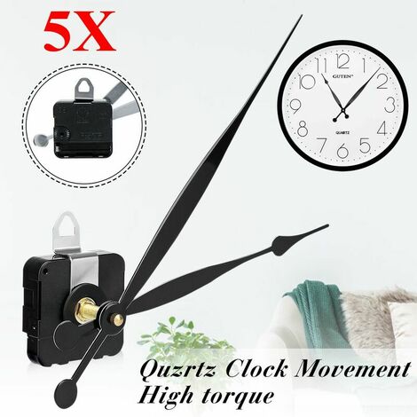 5Pcs High Torque Quartz Controlled Clock Movement Mechanism Kit Long ...