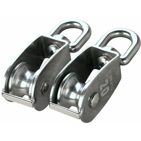 Lifting Pulley, 2 Pieces 20MM 304 Stainless Steel Pulley, 2 Pieces M20 ...