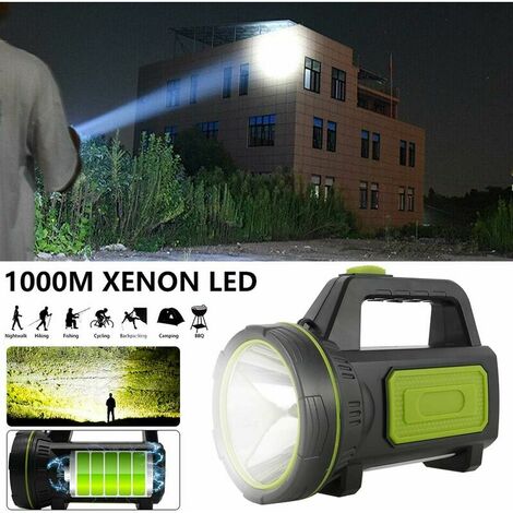 Ultra Powerful LED Flashlight USB Rechargeable mAh with Side Light High ...