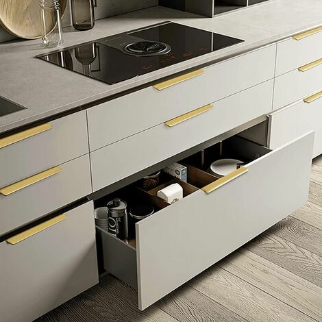 Set of 5 Kitchen Cabinet Handles Kitchen Cabinet Handles Golden Handle ...