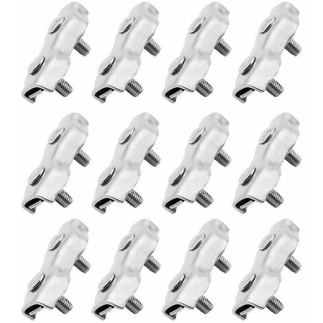 12Pcs M2 2mm Duplex Wire Rope Clamp Stainless Steel 304 for 2mm Wire ...