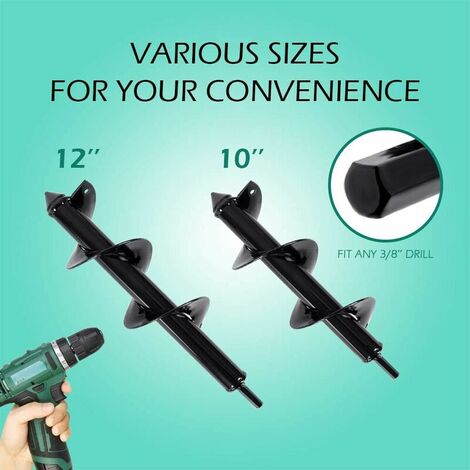 Garden Auger Bit 80mm, Handy Planting Tool, Professional Drill Bit Hex ...
