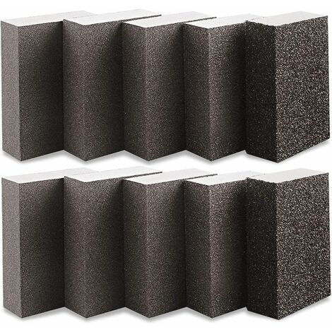 Abrasive Sponge and Sanding Block Sanding Sponge 10 Pieces 600-800 Grit ...