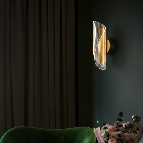 Indoor Wall Light LED Wall Lamp, Adjustable Arc Shape Modern Acrylic ...