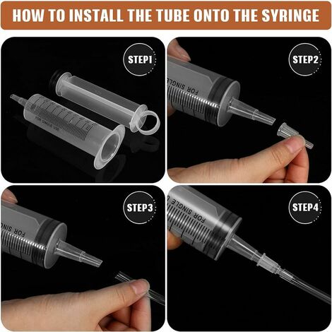 Plastic Syringe with Tube Large Plastic Syringe with Flexible Hose ...