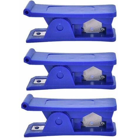 Tube Cutter 3pcs Pipe Cutter Economical Plastic Tube Cutter Soft Silicone Rubber PVC PU Nylon Plastic Pipe Tube Cutter Tool Cutting Tool 7.8 x 2.4 x 3.5cm Blue