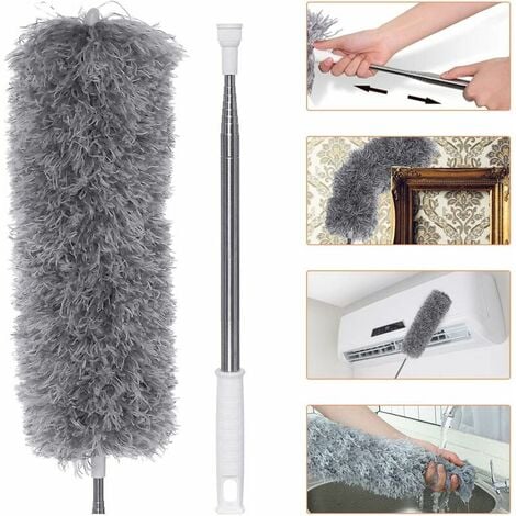 Duster Telescopic Microfiber Mop Dust Broom with Foldable Corner Broom ...