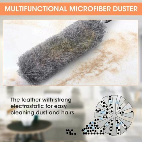 Duster Telescopic Microfiber Mop Dust Broom with Foldable Corner Broom ...