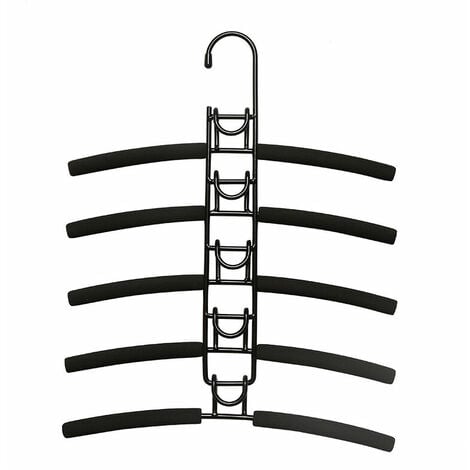 Multi-Layer Clothes Hangers 5 in 1 Non-Slip Sponge Metal Clothes Hanger ...