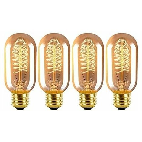 E27 Vintage Light Bulbs 40W Screw Fitting Dimmable Edison Filament ...