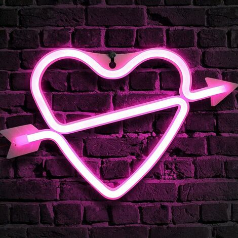 Cupid Neon Illuminated Cupid Signs Wall Decor, Battery & USB Powered ...