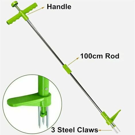 Weed Extractor, Rotary Telescopic Vertical Weed Killer Root Removal ...