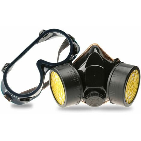 Professional Gas Mask Activated Carbon Paint Mask Respirator with 2 ...