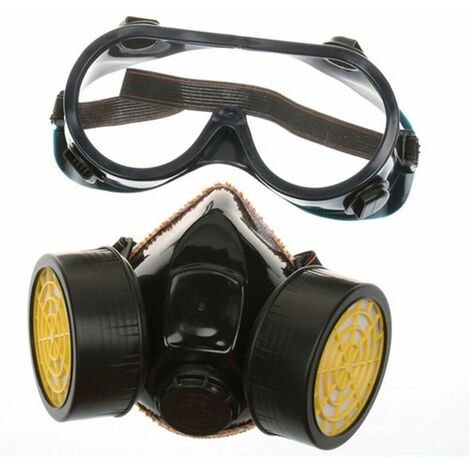 Professional Gas Mask Activated Carbon Paint Mask Respirator with 2 ...