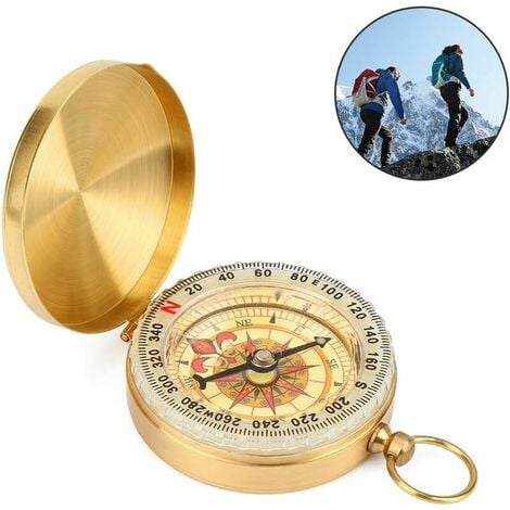 Compass Outdoor, Portable Brass Pocket Compass Classic Compass Pocket ...