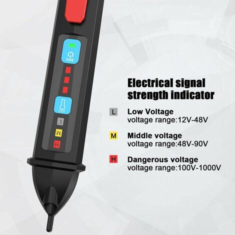 Non-Contact Voltage Detector, Adjustable Sensitivity Current Tester Pen ...