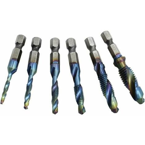 DT-6S Set of 6 metric angled hex taps M3 M4 M5 M6 M8 M10 Hand tools for ...