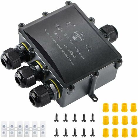 Junction box, junction box IP68 waterproof cable connector outside 4 ...