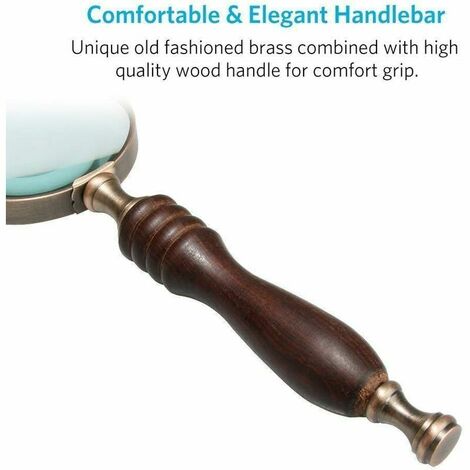 Handheld Magnifier, Antique Handle Magnifier 10X Reading Magnifying ...