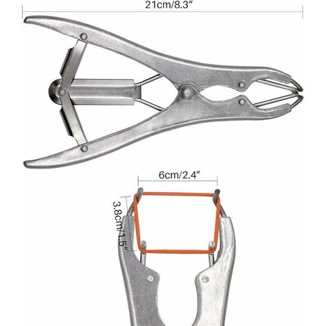 Castration Pliers, Stainless Steel Elastic Castration Pliers, for Cattle, Pigs, Sheep, With 100 ...