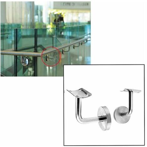 Handrail Brackets for Wall Mounting Stainless Steel Stair Rail Brackets ...