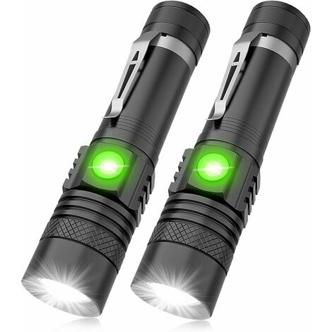 LED Torch Rechargeable, Super Bright Torch USB Rechargeable Torch ...