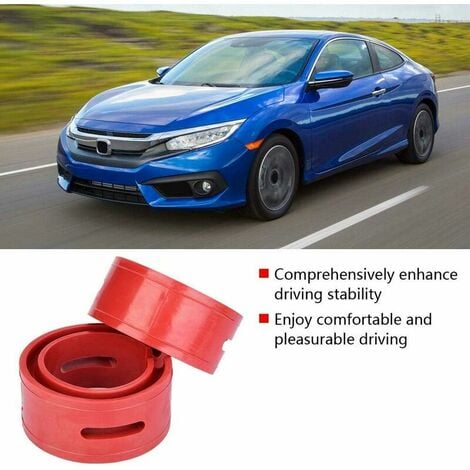 2Pc Universal Car Shock Absorber Spring Buffer Red Car Bumper Cushion ...