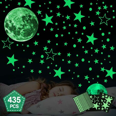 Light up self-adhesive 435 pieces starry sky self-adhesive luminous ...