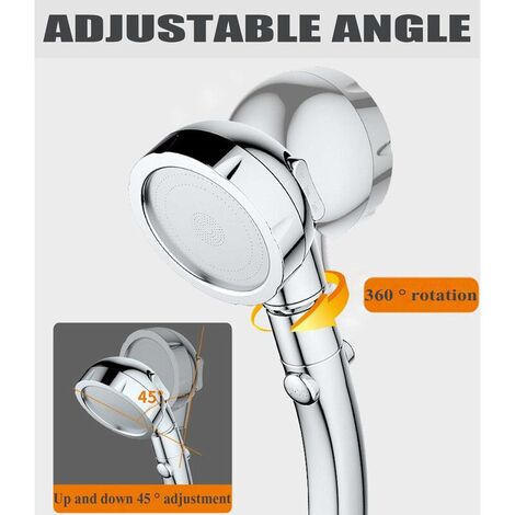 Shower Head, 3 Handheld Shower Modes with Shutoff Button 360° Rotation ...