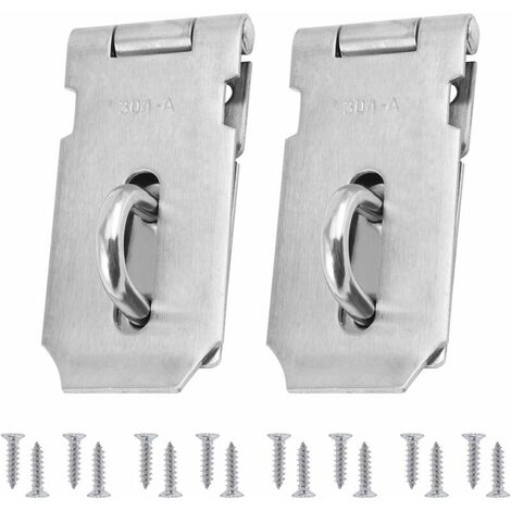 2Pcs Heavy Duty Hasp And Clip Lock, Stainless Steel Door Locks, Door ...