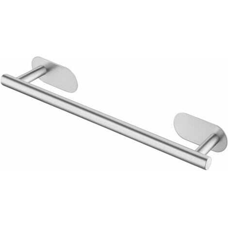 Towel Rail Self Adhesive Stick on Wall Towel Bar Bathroom Towel Holder ...