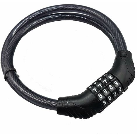 2PCS 65cm bicycle number lock, sheathed steel cable, bicycle number lock