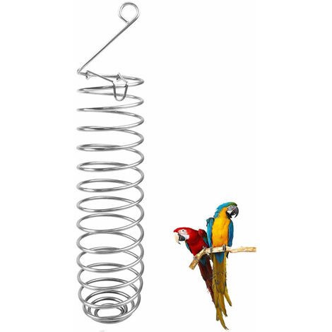 Hanging Parrot Feeder Parrot Food Baskets Bird Food Holder Stainless ...
