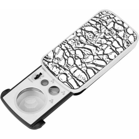 Pocket Magnifying Glass with 2 LED Lights, Telescopic Magnifying Lenses ...