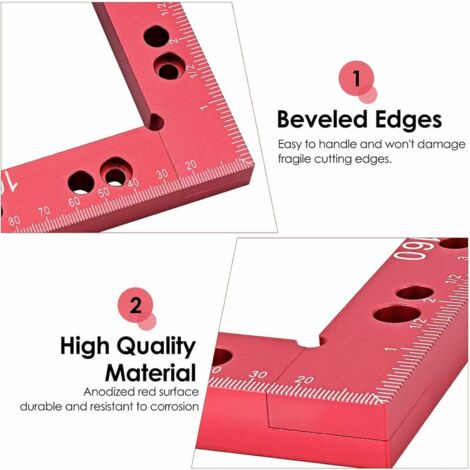 90 Degree Positioning Squares, 160X160mm Aluminum 90 Degree Angle Clamp ...