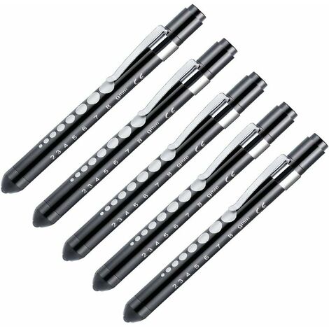 LED Penlight with Pupil Gauge and Ruler Detector Flashlight Tactical ...