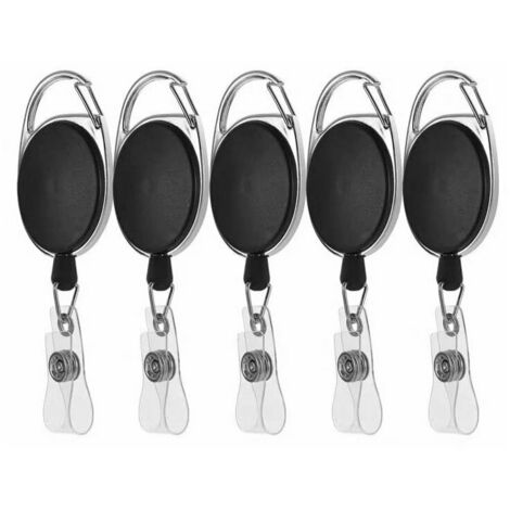 Set of 5 retractable clips, retractable with horizontal and vertical ...