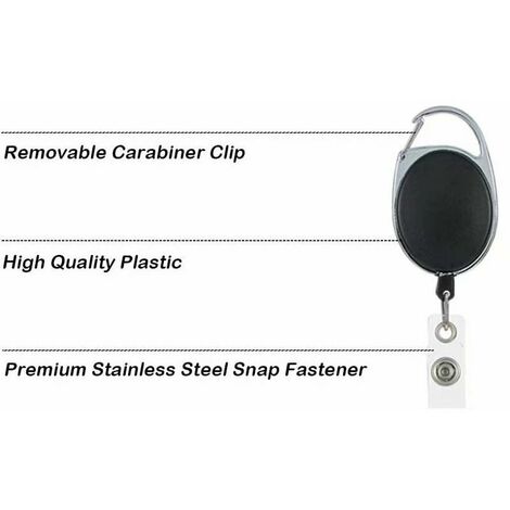 Set of 5 retractable clips, retractable with horizontal and vertical ...