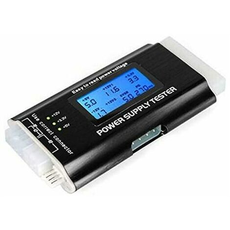 ATX 20 Power Display 24 Pin SATA LCD Diagnostic Voltage Tester PSU