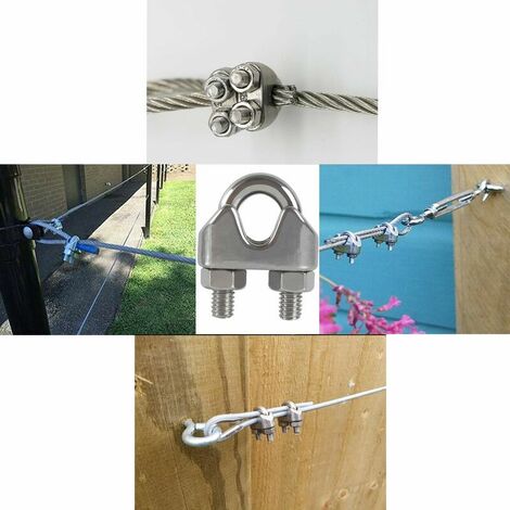 M8 Cable Ties U Stirrup Bolt Cable Clip 304 Stainless Steel Cable Clamp ...