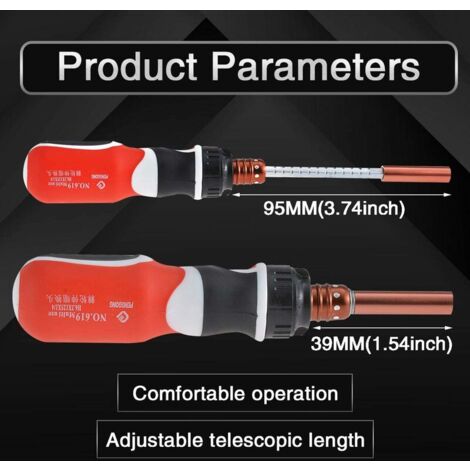 Dual Purpose Telescopic Adjustable Ratchet Screwdriver Bit with Bit ...