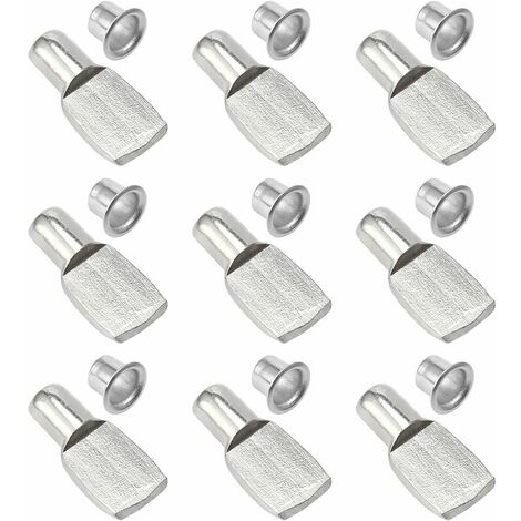 Taquet Etagere, 50 Pièces Metal Nickelé Acier Inoxydable Taquets pour ...