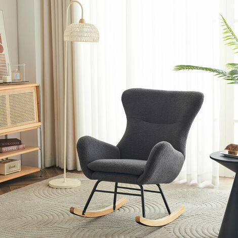 Teddy Velvet Rocking Chair - Rocking Chair Scandinave d'allaitement ...