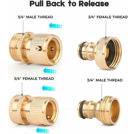 Garden Hose Quick Connector Brass Quick Hose End Connector Garden Hose ...