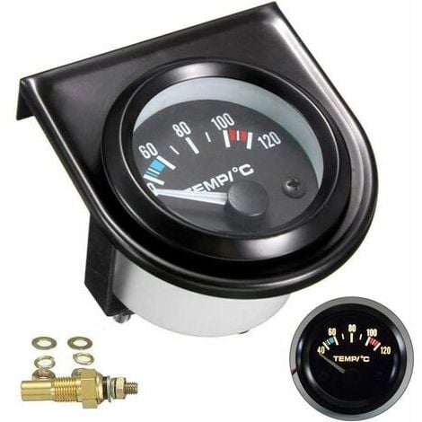 Car Water Temperature Gauge Kit Black LED Universal Car Water ...